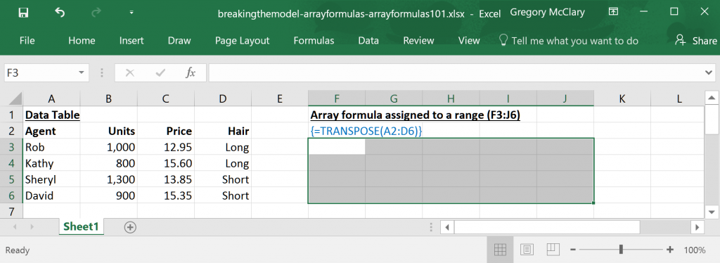 Array Formulas 101 – Breaking The Model