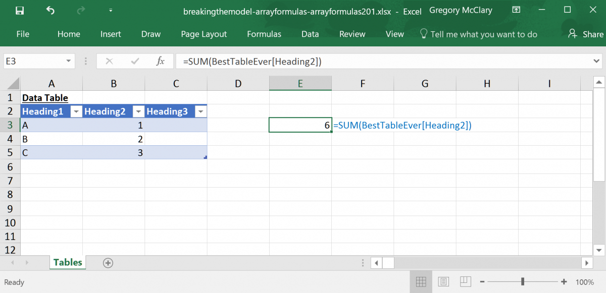 Array Formulas 201 – Breaking The Model